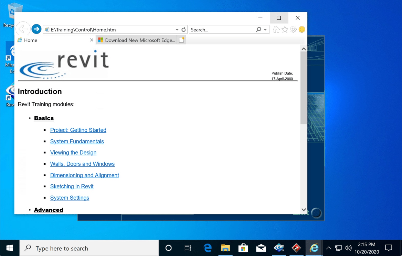 Revit history: release 1.0 is 20 years old - Thinking aloud